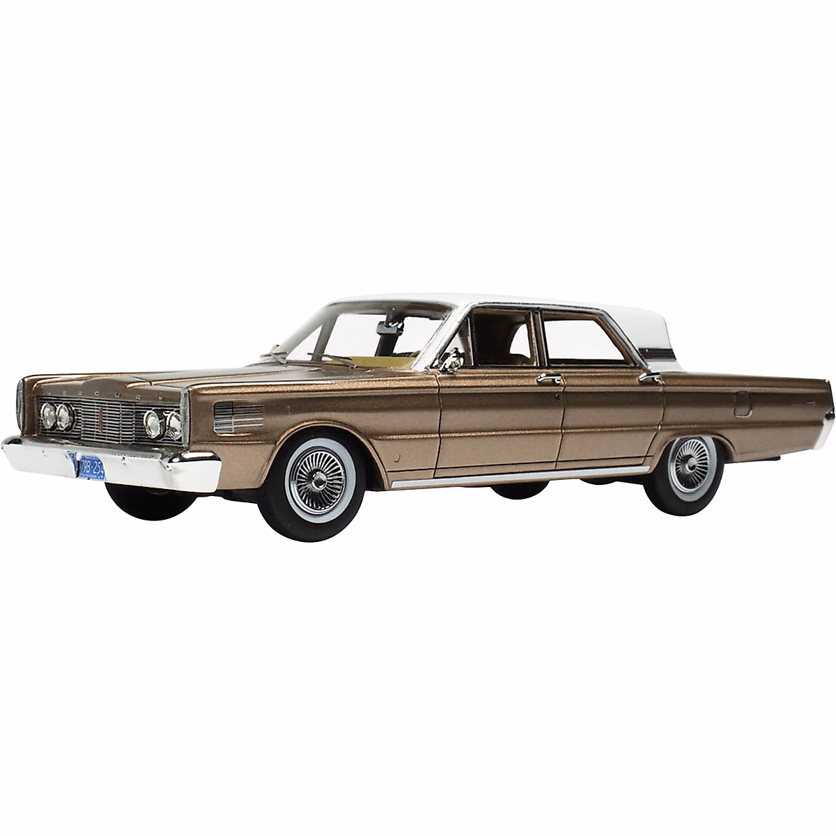 1965 Mercury Park Lane Pecan Frost Brown Metallic with White Top Limited Edition to 200 Pieces Worldwide 1/43 Model Car by Goldvarg Collection GC-027B