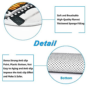 Ikfashoni 4Pcs Fall Shower Curtain Set with Non-Slip Rugs, Toilet Lid Cover and Bath Mat, Thanksgiving Farmhouse Truck Shower Curtain with 12 Hooks, Autumn Pumpkin Shower Curtain for Bathroom