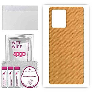 apgo Protective Skin Sticker for The Back Compatible with Motorola Thinkphone, Wrap Film, Foil, Vinyl - Pattern Carbon Gold