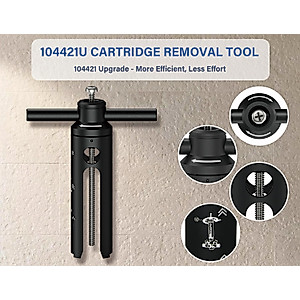 104421U Cartridge Puller Tool Replacement for Moen 1200,1222,1225 Series One-Handle Posi-Temp Pressure Balanced Tub/Shower Faucet Rough-in Valve Core Removal Tool (Upgraded 104421)