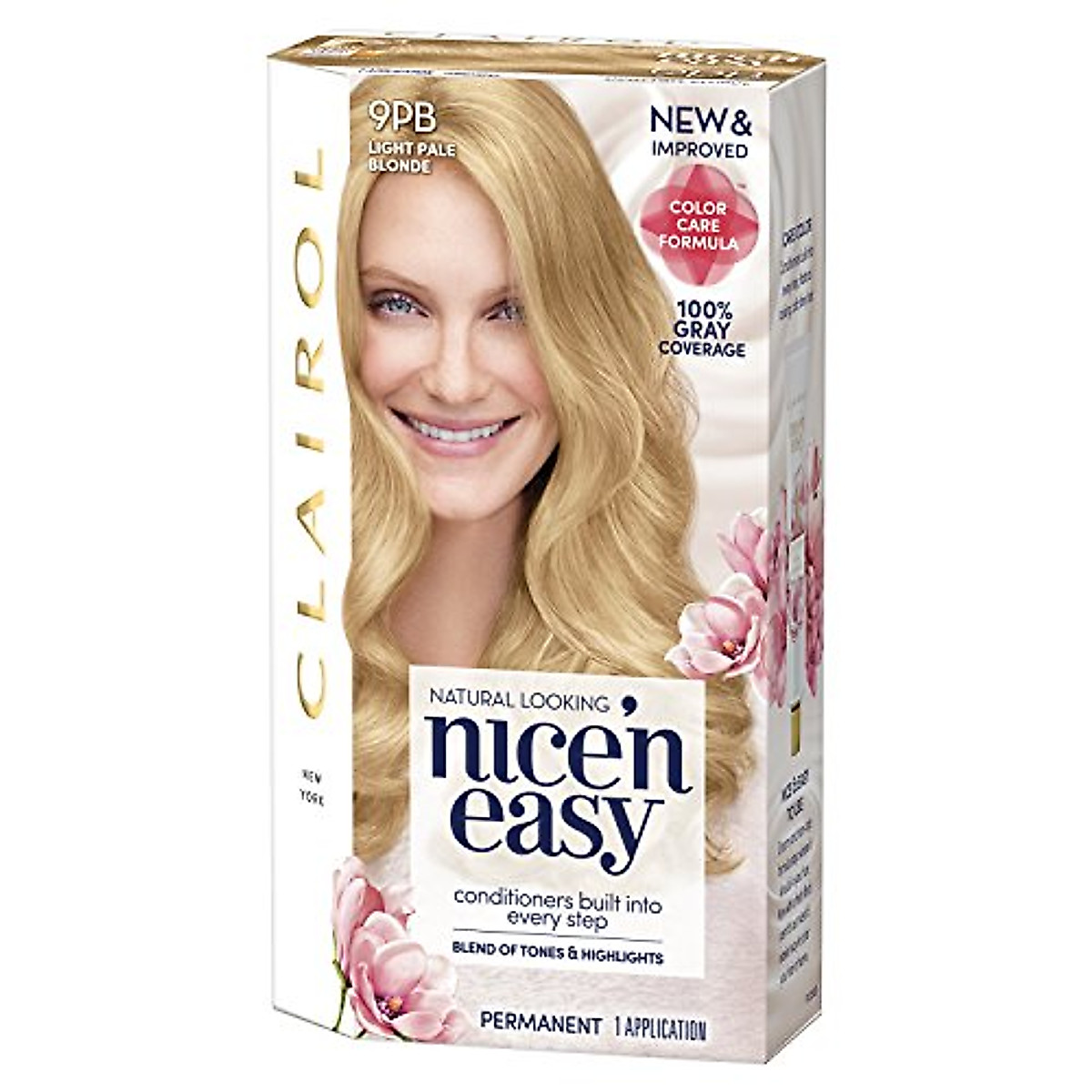 Clairol Nice'n Easy Permanent Hair Dye, 9PB Light Pale Blonde Hair Color, 1 Count