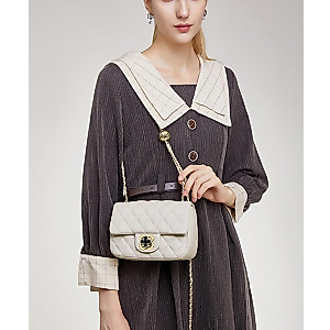 YXBQueen Crossbody Purses for Women PU Leather Handbags Quilted Flap Bag