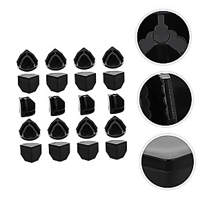 Garneck 20pcs Buckle electric wire connector storage shelves plastic metal wire shelving wire grid cube connectors for closet plastic wire connector modular organizer cube storage shelves