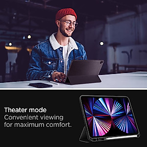 Spigen Urban Fit Designed for iPad Pro 11 inch Case M2 4th Generation (2022) / 3rd Generation (2021) / 2nd Generation (2020) / 1st Generation (2018) with Pencil Holder - Black
