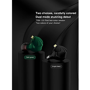 FEDAI TRN VX in Ear Earphone, 1DD+6BA Hybrid Driver 10mm Dual-Magnet DD HiFi in-Ear Earphones,Hybrid Driver HiFi in Ear Monitor with Magnesium Alloy Housing 0.75mm 2 Pin Cable (Without Mic, Green). …