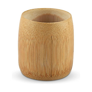 HERCHR Natural Wooden Tea Cups, Japanese style Tea Cup Beer Mug Coffee Mug Solid Wood Teacups Bamboo Wine Mug for Drinking Tea Coffee Wine Beer Hot Drinks, 80-120ml
