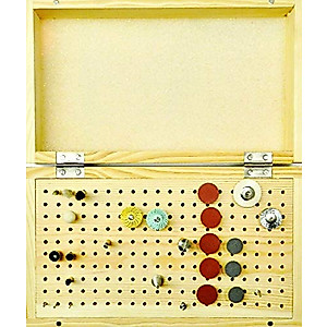 200 Hole Bur Organizer Box Deluxe Holds Jewelry Rotary Burs 1/8" & 3/32" Shanks