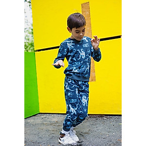 Jurassic World Infant Baby Boys Fleece Pullover Sweatshirt & Pants Green/Grey 18 Months