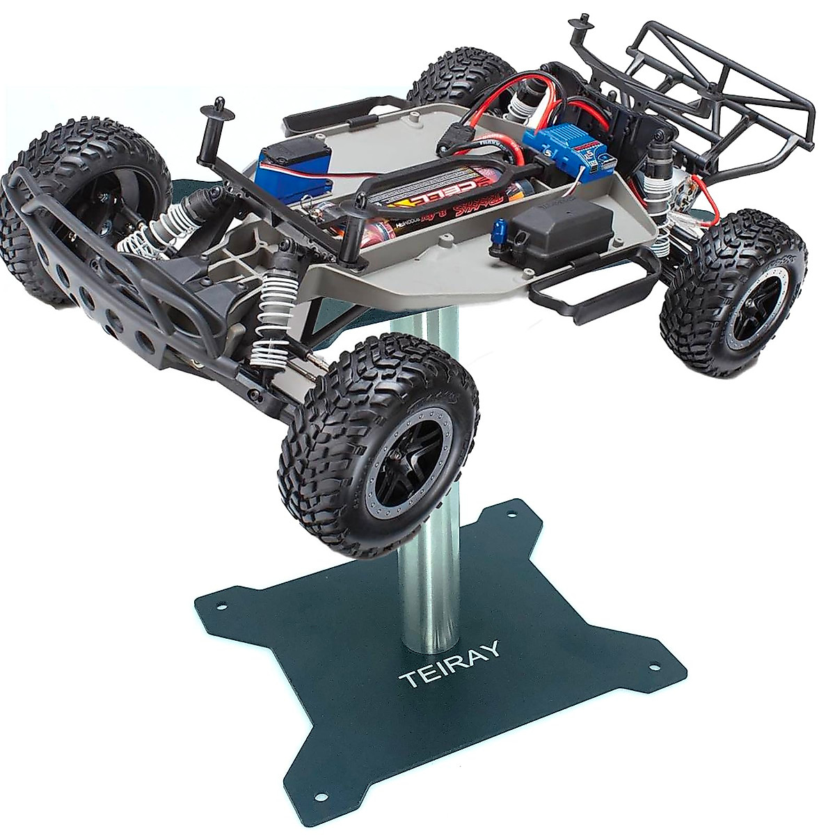 TEIRAY RC Car Repair Work Stand Repair Tool Set 360 Degree Rotation and 600 PCS RC Screws Kit and Screws Pallet Kit and RC Screwdrivers for 1/8 1/10 1/12 1/16 1/18 RC Car Truck Crawler (Black)