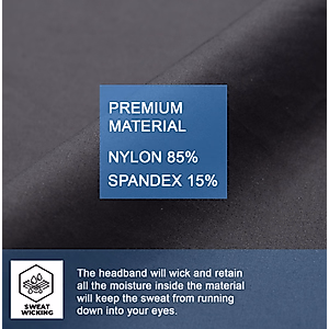 Calbeing Black Workout Headband for Women, Wide Headbands for Women, Sports Running Headband for Exercise, Gym Hairband Athletic Thick Non Slip Yoga Sweatband Fitness 5Pack