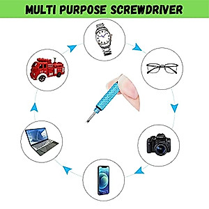 UNEAK - Eyeglass Screwdriver Repair Kit Precision 3 in 1 Mini Screwdrivers Set Keychain Glasses, Sunglasses, Sunglass, Watch, Electronics, Jewelry, Eyeglasses, Flat Head, Phillips, Hex
