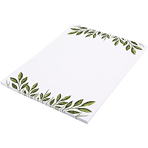 48 Pack Leaf Themed Stationery Writing Paper Set, Letter Size (8.5 x 11 In)