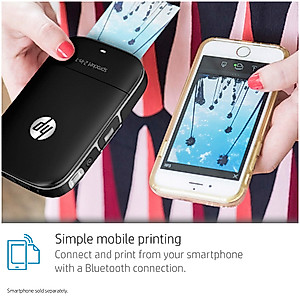 HP 5MS96A Sprocket 2-in-1 Portable Photo Printer & Instant Camera Bundle with 8GB Micro SD Card and Zink Photo Paper, Black (Pack of 3)