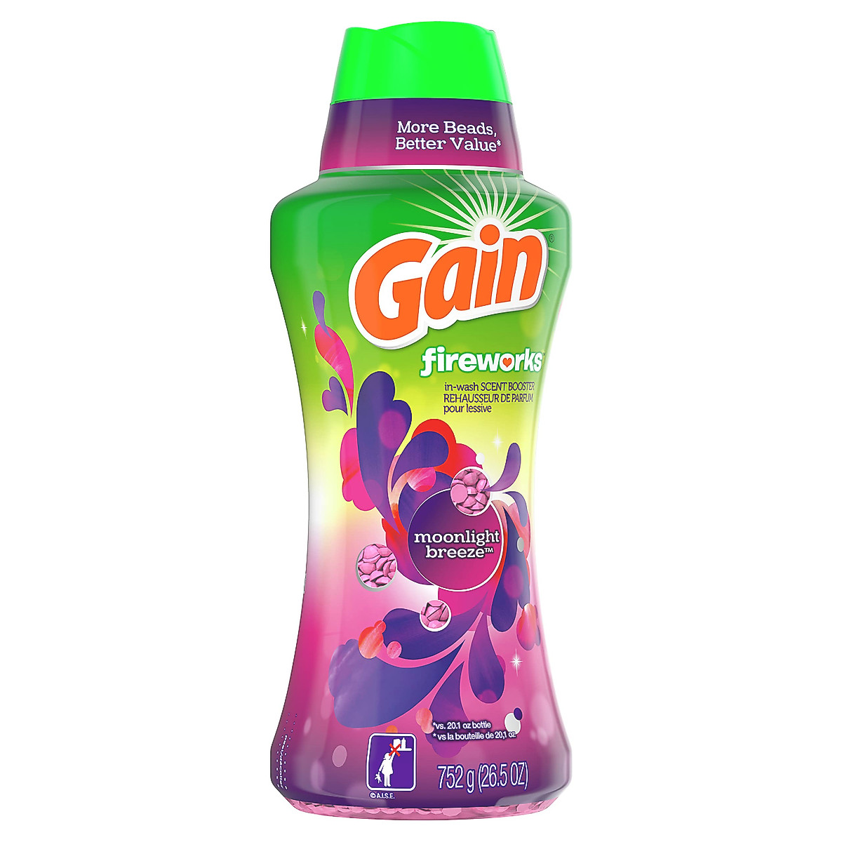 Gain Fireworks In-Wash Scent Booster Beads, Moonlight Breeze, 26.5 oz