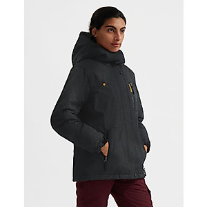 GEMYSE Women's Mountain Waterproof Ski Snow Jacket Rain Winter Jacket Coat Hooded Windproof Parka(Graphite Grey,Large)