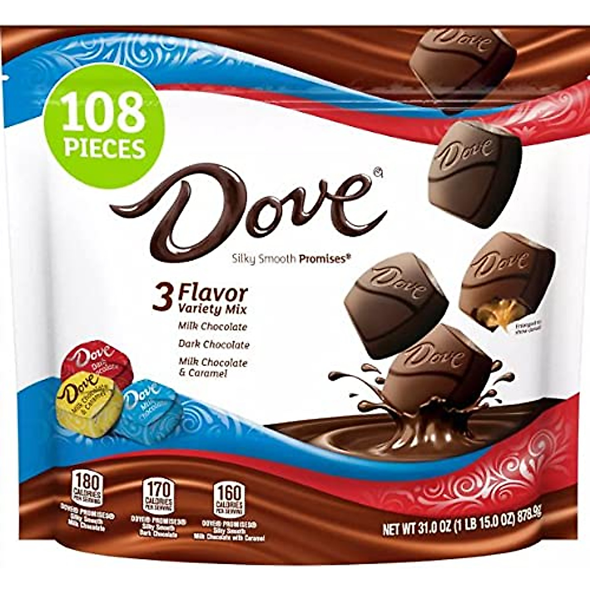 Dove Promises Assorted Milk & Dark Chocolate Candy (31 oz., 108 ct.)