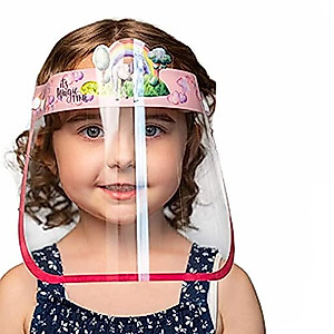CRADLE PLUS PREGNANCY BABY & TODDLERS Kid Face Shield 4 PACK Anti-Fog Face Shield for Kid UNICORN design Reusable (Unicorns, Pack of 4)