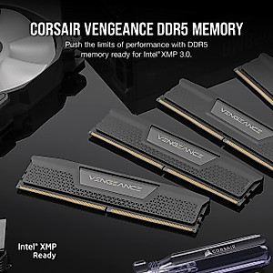 CORSAIR VENGEANCE DDR5 RAM 64GB (2x32GB) 6200MHz CL32 Intel XMP iCUE Compatible Computer Memory - Black (CMK64GX5M2B6200C32)