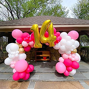 40 Inch Gold 15 Number Balloons Giant Jumbo Huge 15 or 51 Foil Mylar Helium Number Digital Balloons Gold Birthday Mylar Digital Balloons 15th 51st Birthday Anniversary Events Party Decorations