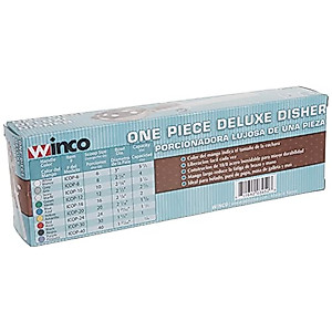 Winco ICOP-6 Ice Cream Disher with White Handle, Size 6, 5.5 ounces, Stainless Steel