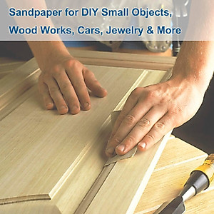 24PCS Sandpaper Variety Pack, Sand Paper Assortment 8 Grits, 3-2/3" x 9" Premium Wet Dry Sandpaper for Small Projects, Wood Furniture Finishing, Metal Sanding, Automotive Polishing