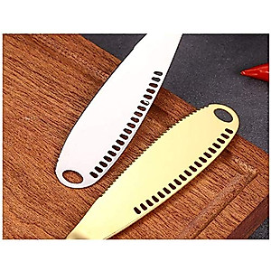 LIUSM Stainless Steel 3 in 1 Butter Spreader，Spreader Knife-Kitchen Gadgets (Gold)