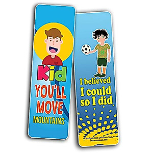 Creanoso Motivational Encouragement Bookmarks for Kids (60-Pack) – Six Assorted Quality Bookmarks Bulk Set – Awesome Bookmarks Giveaways – Stocking Stuffers Gift Ideas – Page Clips