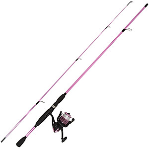 Wakeman Strike Series Spinning Rod and Reel Combo - Hot Pink, 78 Inches, Reel Width: 5.75 Inches, Reel Height: 5 Inches