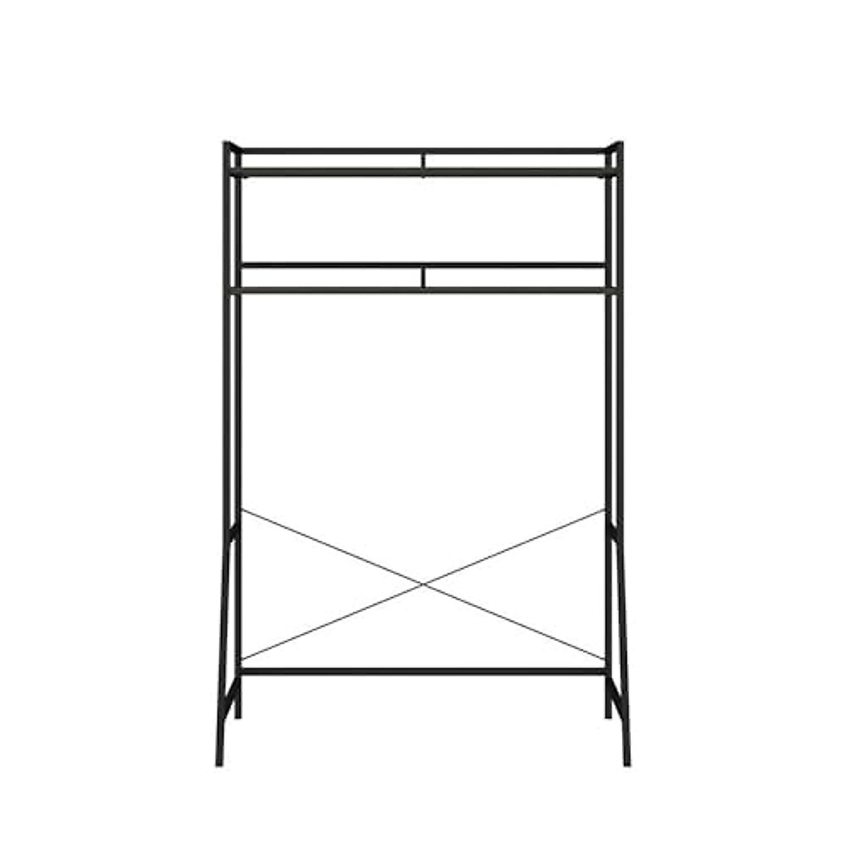 Novogratz Beverly Over-The-Bed Storage for Twin & XL Twin Beds (18.5" L x 42.83" W x 64.86" H), Espresso/Black