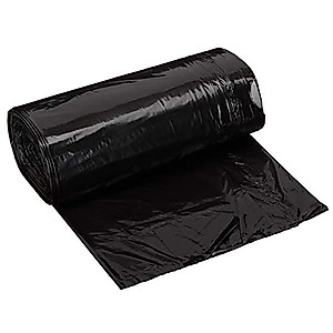 AmazonCommercial 39 Gallon Drawstring Lawn and Leaf Trash Bags 33" x 43" - 1.1 MIL Black Commercial Garbage Bags - 50 Count