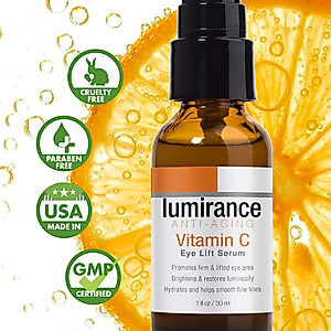 Lumirance Vitamin C Eye Lift Serum, Minimizes the Look of Wrinkles and Crows Feet, Helps with Firming and Dark Circles, 30ml/1 fl oz