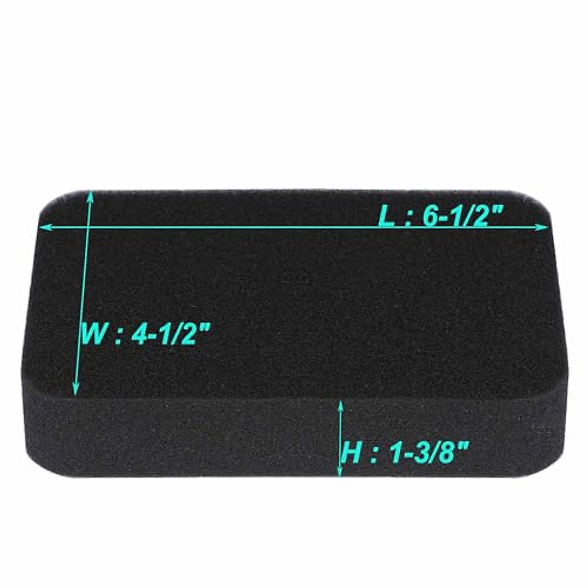 DUCTAIL 2 Pack 17211-899-000 Air Filter, Compatible with Honda Generator EB3000 EB3500 EB3500X EB5000X EB6500 EB6500X GP6500 EM3000 EM3500S EM5000 EM5000X EM5000SX 17211899000 Foam Air Filter Parts