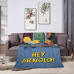 ORPJXIO Blanket Hey Anime Arnold! Throw Flannel Blanket Bed Blanket for Couch Sofa Bedroom Home Decor 50"x40"
