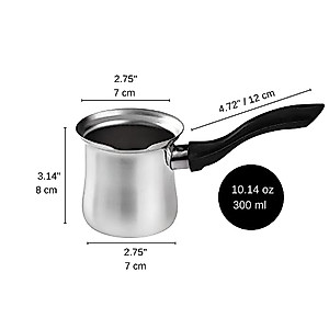 DESTALYA Turkish Coffee Pot (Coffee Pot Black)