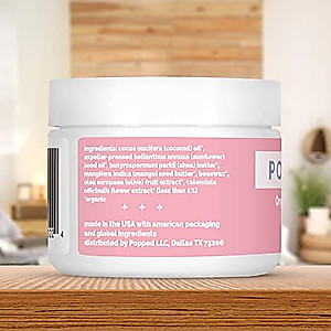 Popped Organic Nipple Butter | Moisturizing Nipple Cream for Sore, Dry, and Cracked Nipples | Postpartum Essential Balm for Breastfeeding, Nursing (2 fl oz)