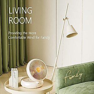 Coplax Table Fan, Rechargeable Remote Control Fan with Auto Oscillation 90 Foldable Ultra Quiet 4 Speeds Wind, Portable Air Circulator Fan,Hang Hook, USB Wall Fan for Bedroom Office Kitchen