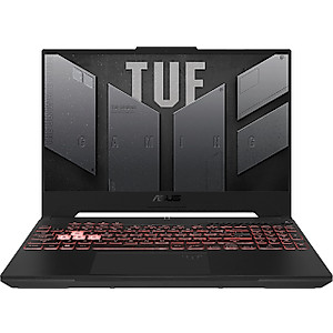 ASUS 2022 Newest TUF A15 Gaming Laptop, 15.6 inch FHD 144Hz Display, AMD Ryzen 7-6800H, GeForce RTX 3050 Ti, 64GB DDR5 RAM, 2TB SSD, RGB Backlit Keyboard, Windows 11 Home, Bundle with Laptop Stand