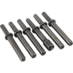7 Pcs Air Hammer Rivet Bit Set, Dele 0.401 Shank Smoothing Pneumatic Air Rivet Hammer Tools Kit With Spring