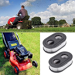 Briggs and Stratton Air Filter 593260 - Lawn Mower Air Cleaner Cartridge Filter for 798452,Series Engine 4247 5432 5432K 09P702 Mower Series Engine Accessories (2PC)