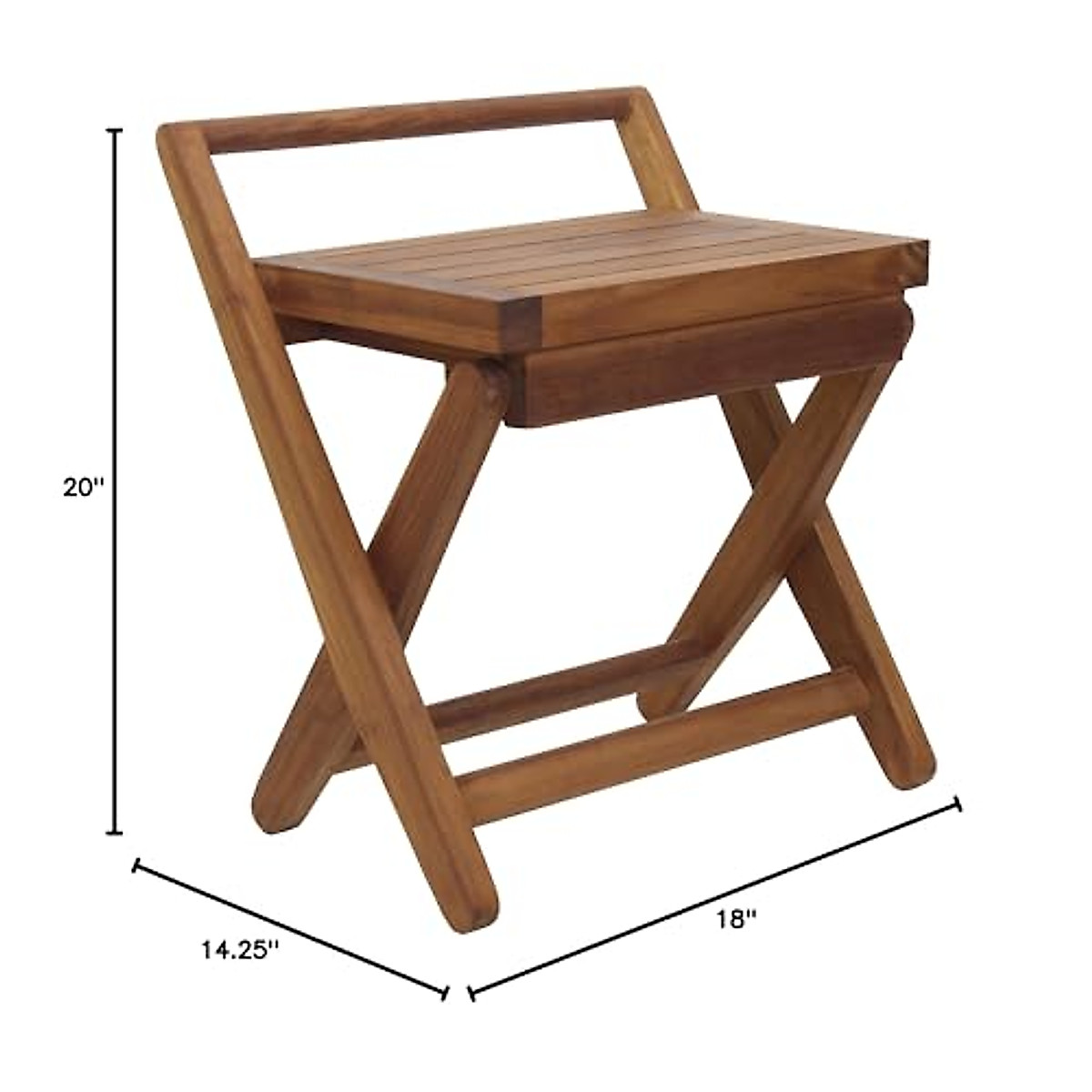 AquaTeak Spa Mantis Folding Teak Chair
