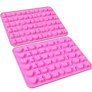 Cozihom Diverse Animal & Fruit Silicone Chocolate Candy Making Molds, Gummy Mold, Food Grade Silicone, 4 Pcs