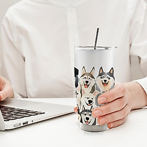 MOTERMATE Funny 20oz Travel Coffee Mug Tumbler, Dog Lovers Gifts for Women Men Kids, Dog Themed Gifts for Mom, Stainless Steel Tumbler With Lid and Straw Water Drinkware