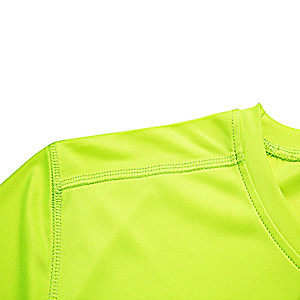 Mens Soft Classic Performance T Shirts for for Running, Fishing, Hiking,Causal Short Sleeve HI VIZ Yellow-XL