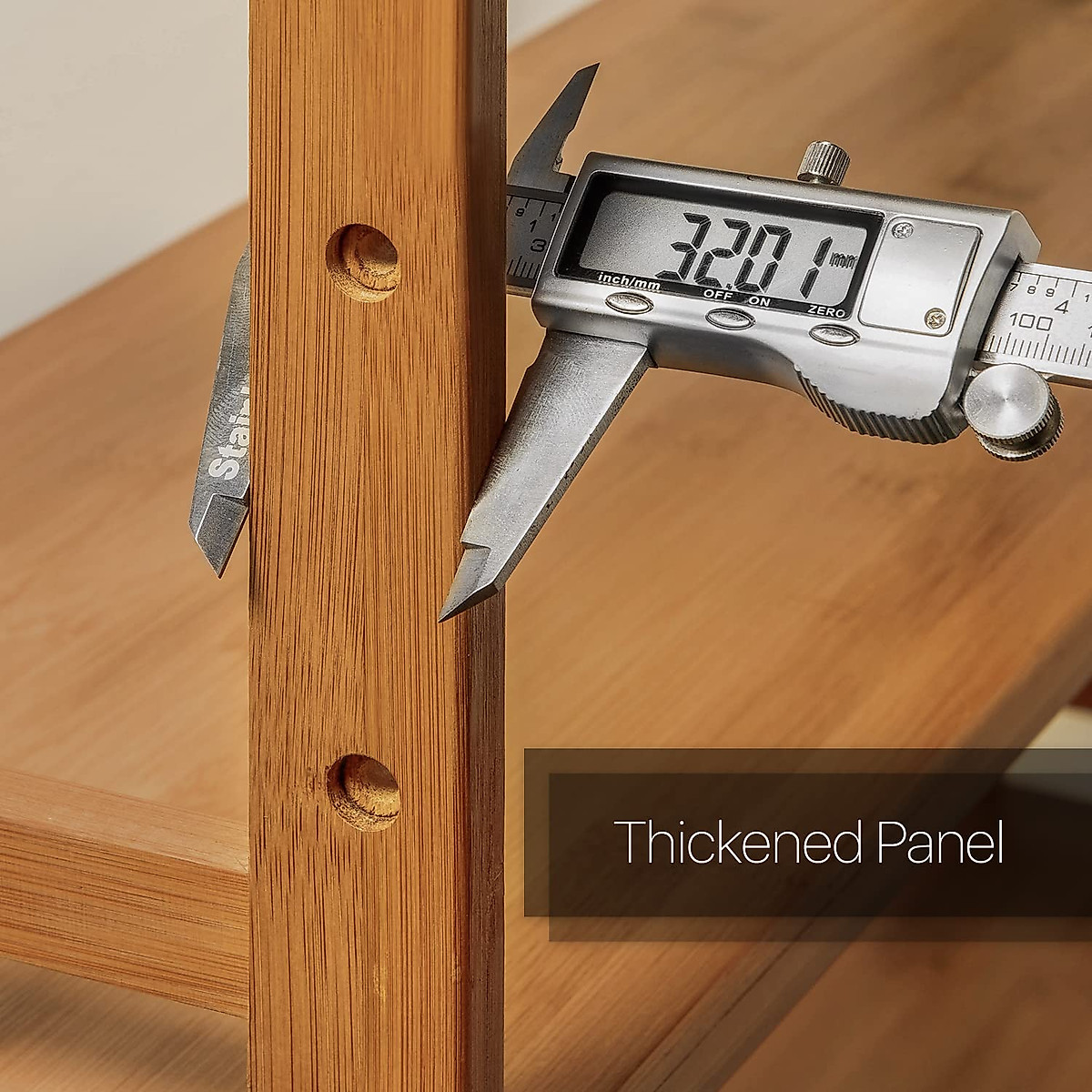 MoNiBloom Bamboo 2-Tier Bookshelf Bookcase Storage Organizer Plant Flower Stand, Utility Shelf Rack for Living Room Bathroom Balcony Table Home, Natural