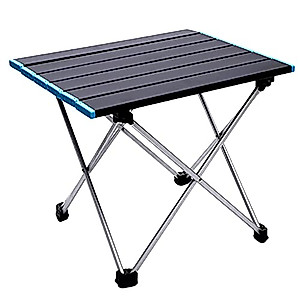 Outdoor Folding Portable Picnic Camping Table Aluminum Roll-up Table with Easy Carrying Bag Indoor Outdoor Camping Camping Tables That fold up Lightweight for Cooking Foldable Camping Table