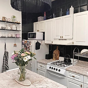 ROSEROSA Peel and Stick PVC Marble Self-Adhesive Wallpaper Covering Counter Top Shelf Liner Matte Oman (PMS4138 : 2.00 Feet X 6.56 Feet)