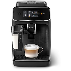 Philips 2200 Series Fully Automatic Espresso Machine w/LatteGo, Black, EP2230/14 (Renewed)
