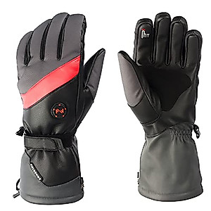 Mobile Warming Slope Style Heated Gloves Unisex 7.4 Volt Gray Medium