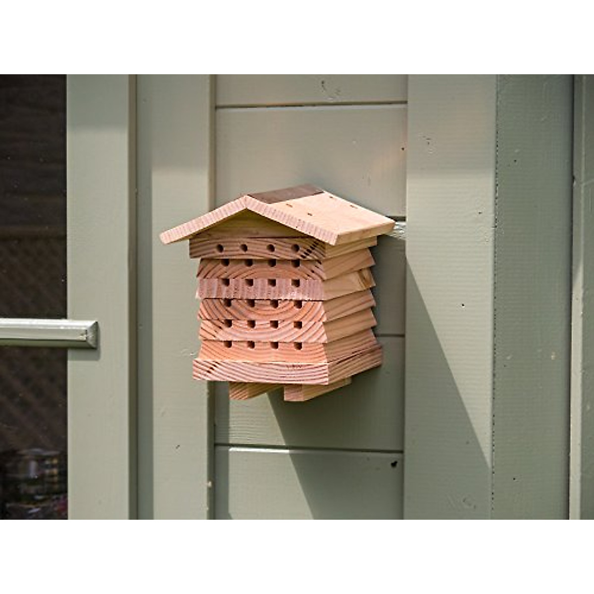 Wildlife World Interactive Wooden Bee House - Pollinator Bee Management System
