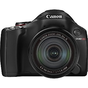 Canon SX40 HS 12.1MP Digital Camera with 35x Wide Angle Optical Image Stabilized Zoom and 2.7-Inch Vari-Angle Wide LCD